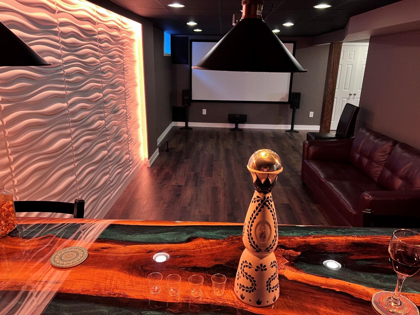 Home Karaoke Bar, Basement Ideas, Finished Basement